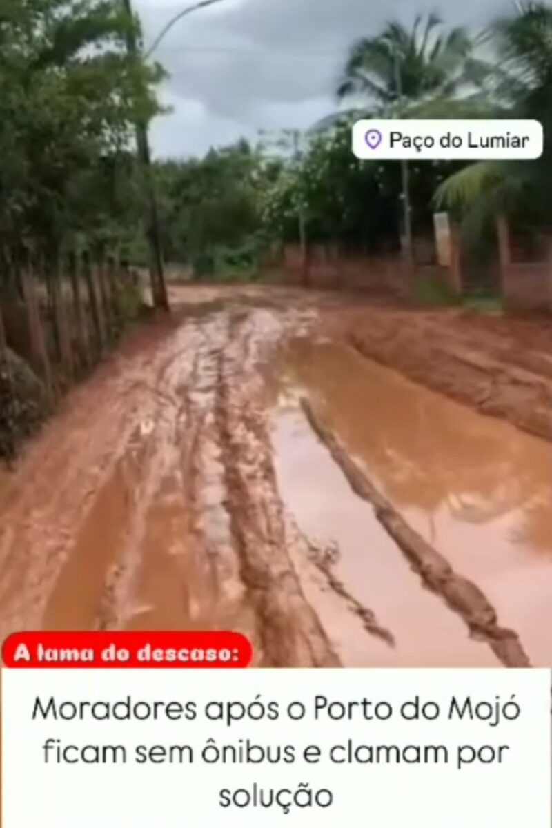 NEM “FREUD” EXPLICA! – Extenso lamaçal toma conta de estrada após o ...